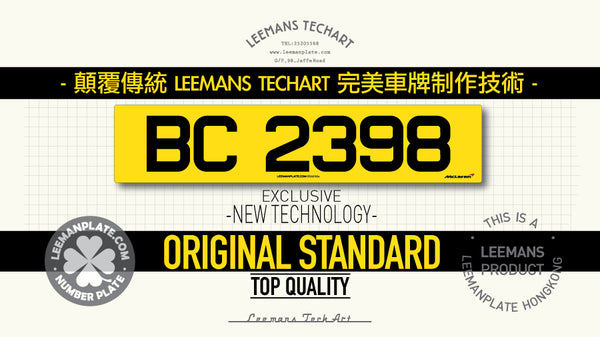 Standard license plate - high quality flat plate that complies with ...